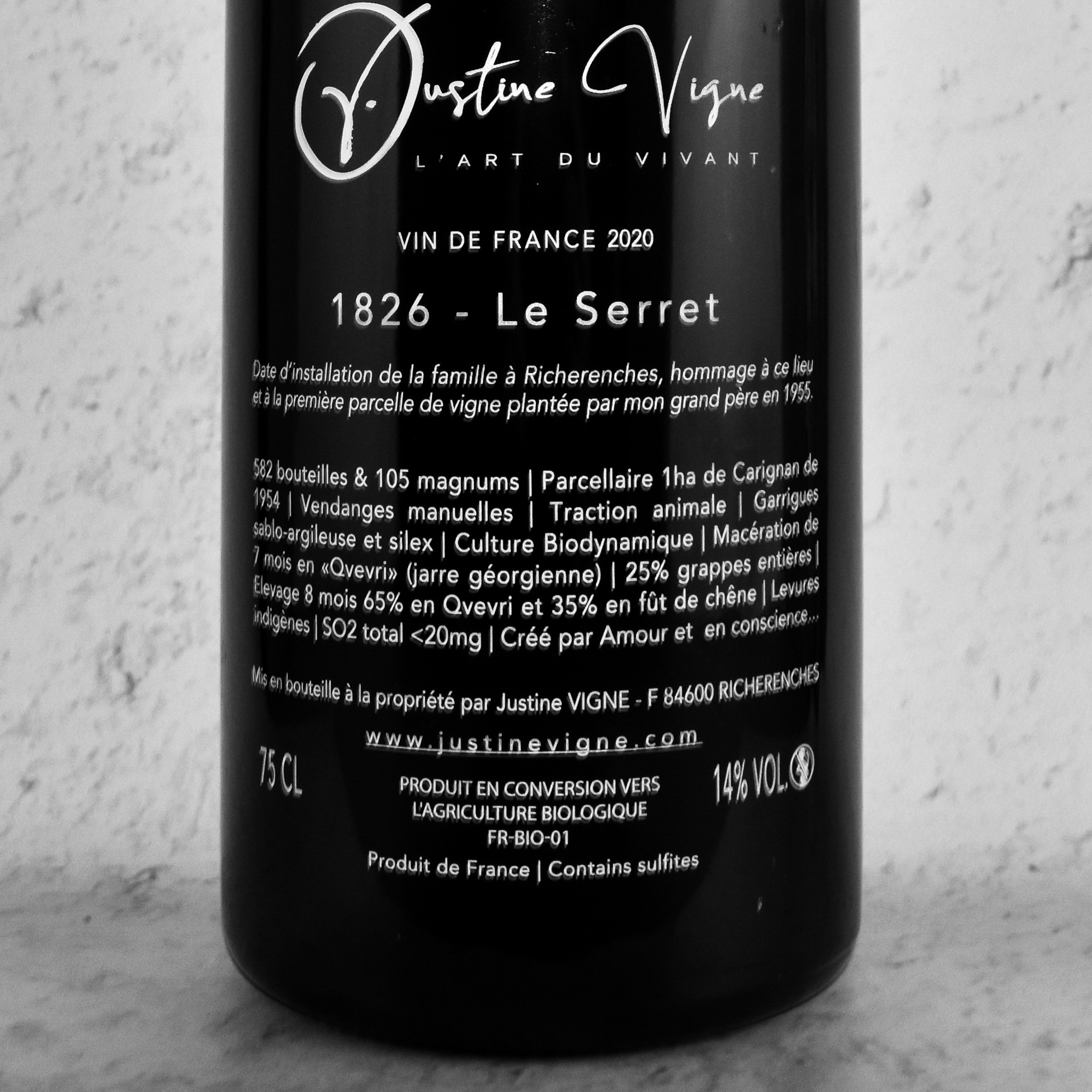 1826 - Le Serret, un Carignan biodynamique de Justine Vigne